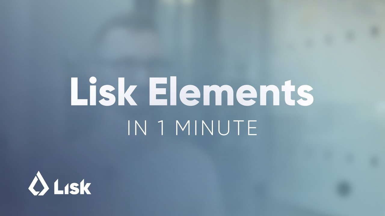 Lisk Elements (JavaScript Library) in 1 Minute