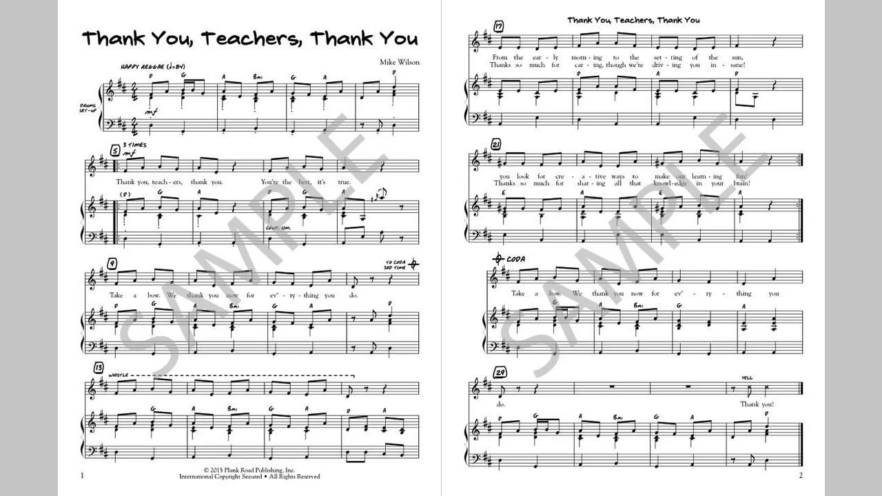 Thank You, Teachers, Thank You - MusicK8.com Singles Reproducible Kit