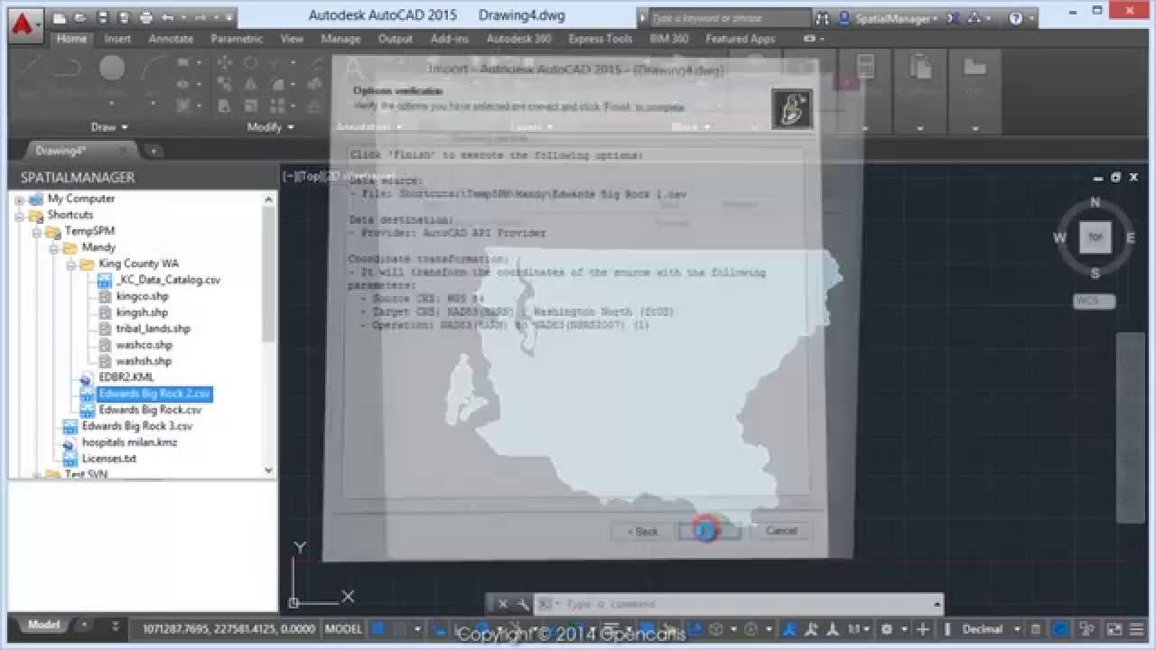 Import CSV Points in AutoCAD using Blocks - Spatial Manager™ (SR)