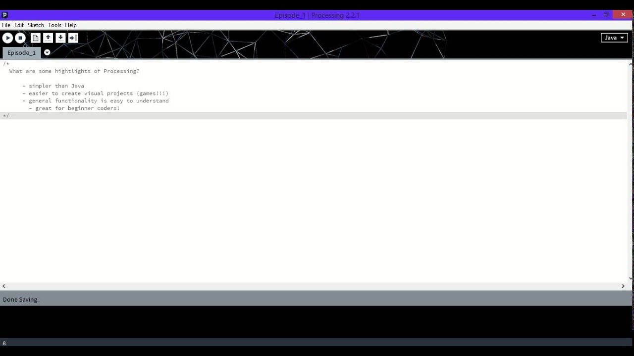 Processing Tutorial S01E01: What is Processing?