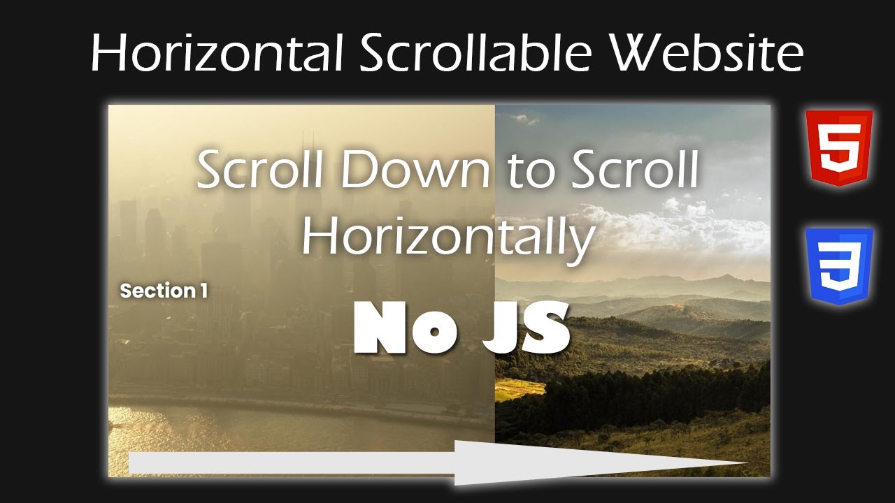 How to make a Horizontal Scrolling Website with HTML & CSS - No JavaScript
