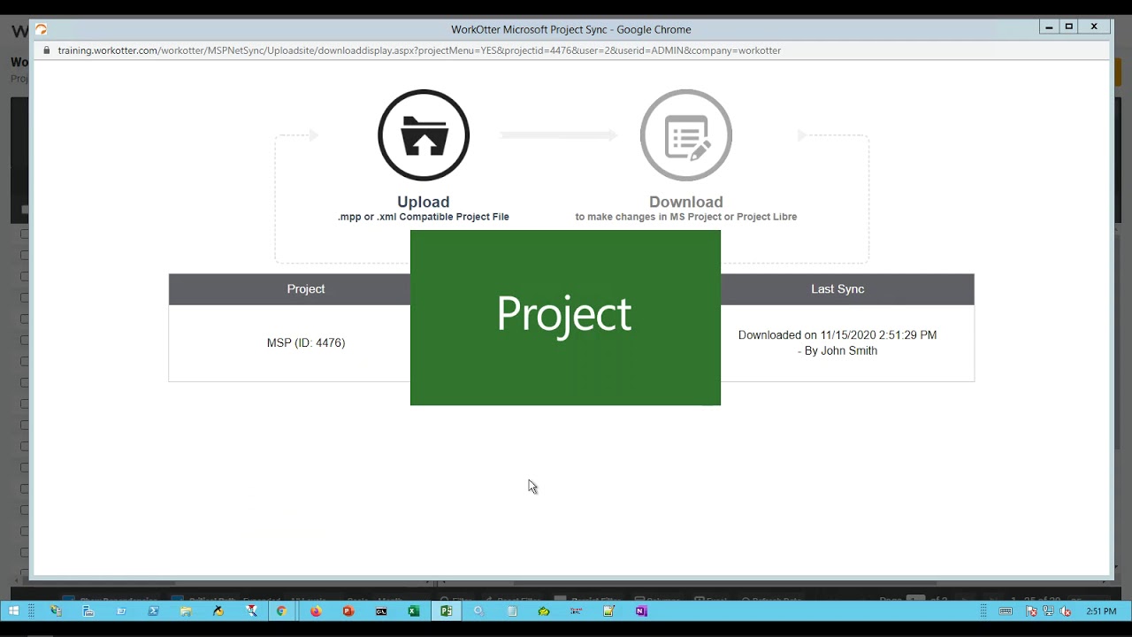 Quick Start: Microsoft Project Integration