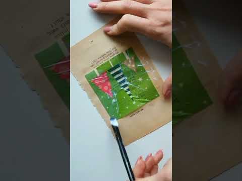 DIY Easy napkin transfer to paper #shorts #crafts #decoupage #christmas #christmascrafts #bohoana