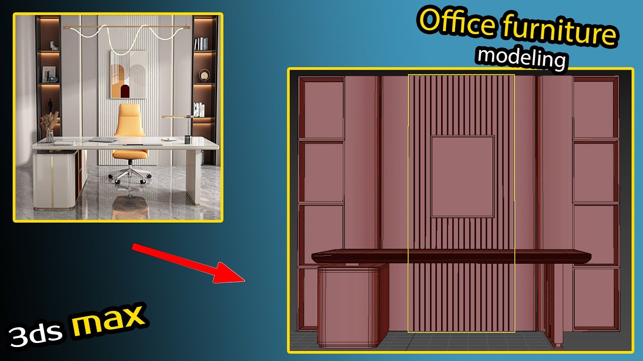 office furniture modeling in 3dsmax