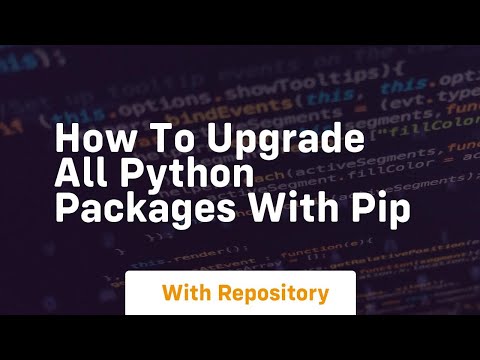 How to upgrade all python packages with pip