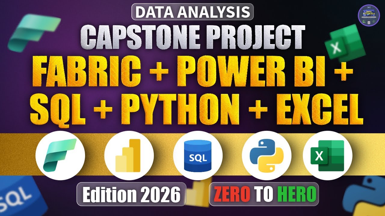 Fabric + Power BI + Python + SQL + Excel Project | Data Analysis Capstone Project #powerbi #python