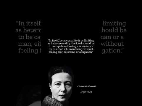 SIMONE DE BEAUVOIR - "Homosexuality" #shorts