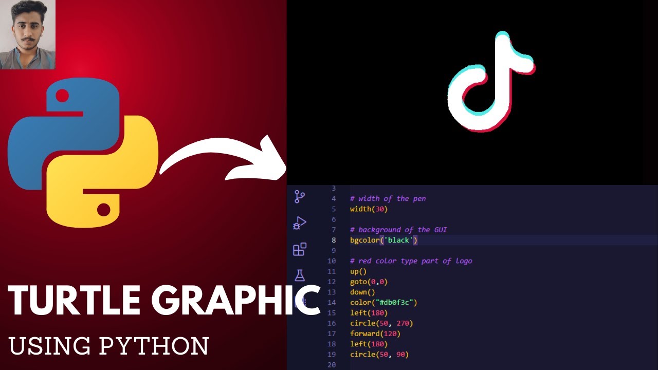python turtle || creating a amazing Tik Tok logo (Advance)