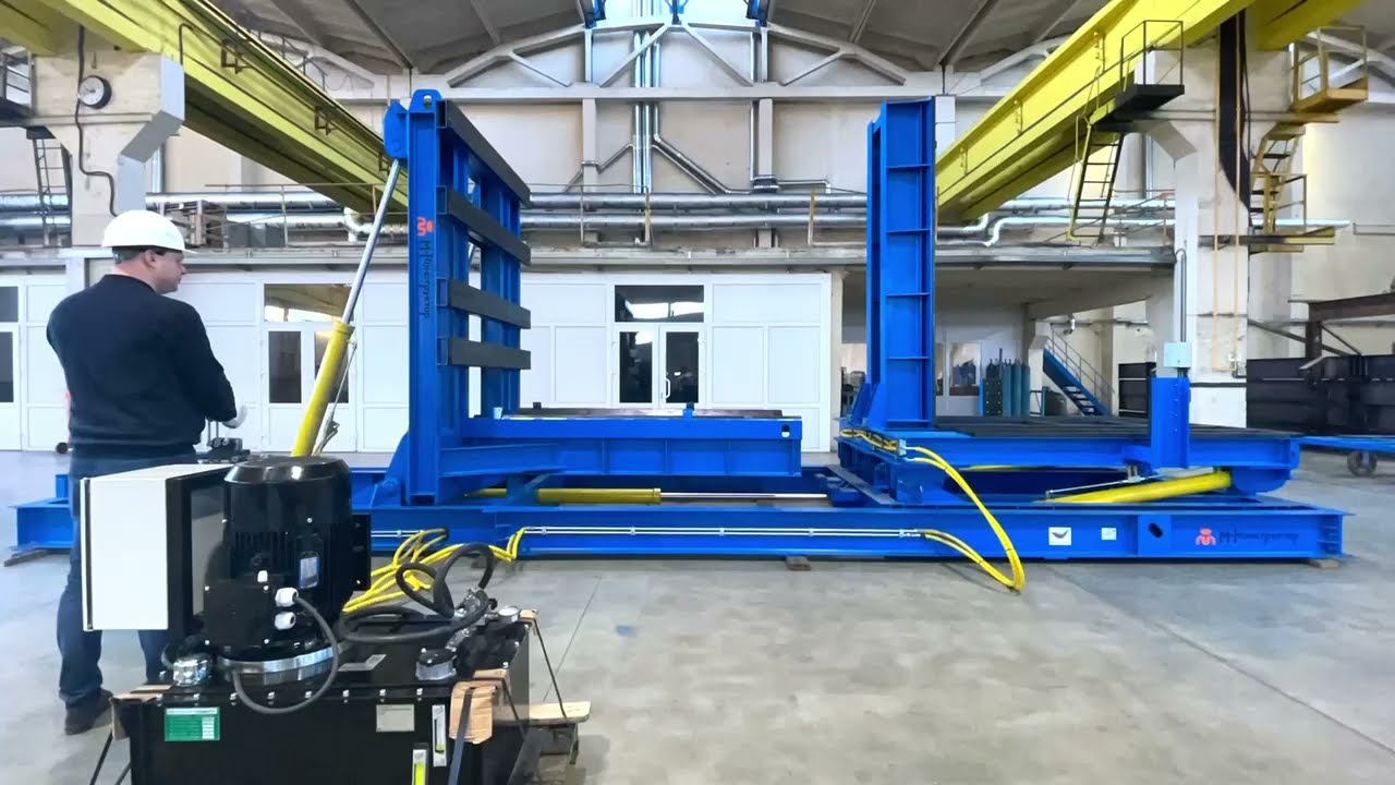 Operation of a concrete pipe turner in time-lapse