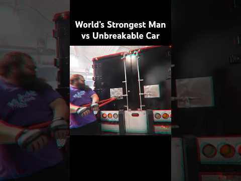 World’s Strongest Man vs Unbreakable Car (video credit: @PrestonYT)