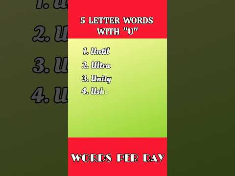5 letter words starting with "U" #englishlearners #englishlearning #youtubeshorts