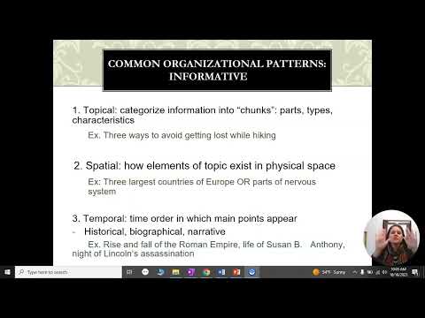 Informative Speech Organizational Patterns & Effective Transitions