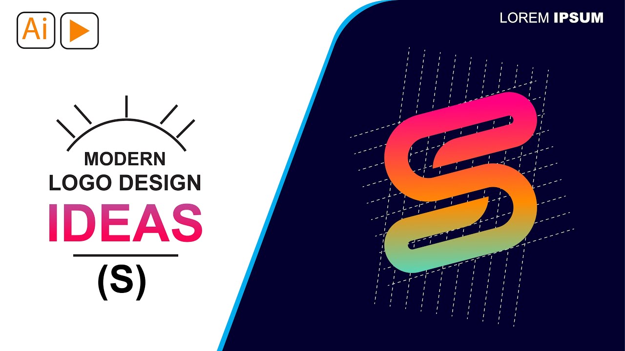 Modern (S) Letter Logo Design In Adobe Illustrator Tutorial ||Grind Logo Design |With Inaa Graphics