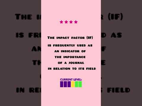 Journal impact factor: what does it mean? #impactfactor #article #publication #publisher #science