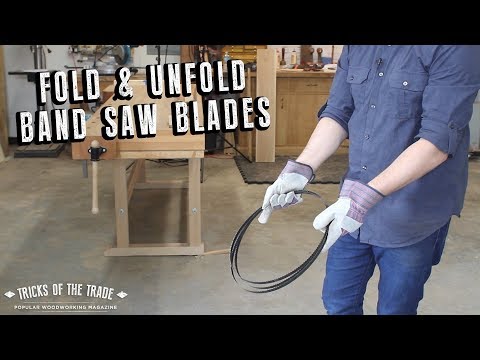 How to Fold & Unfold Band Saw Blades | Tricks of the Trade