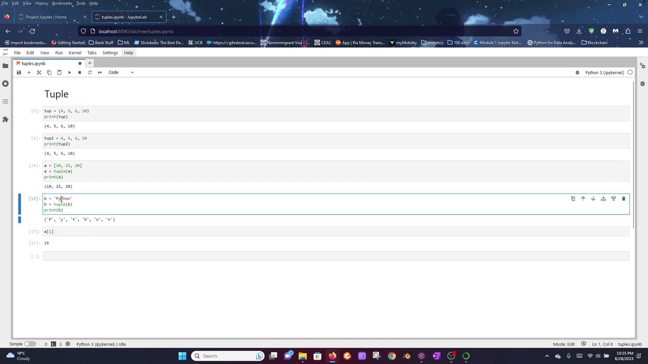 Access elements of Python Tuples