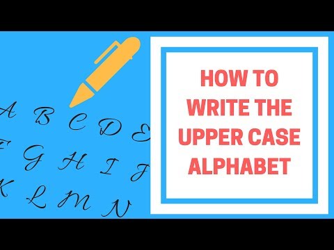 How to write the English (Roman or Latin) Alphabet: Capital (Upper Case) letters