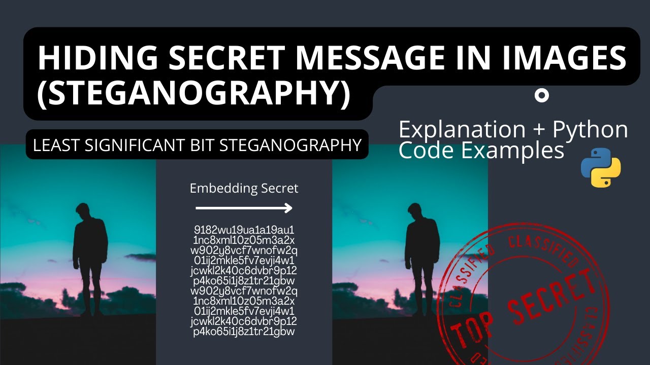 Steganography Explanation and Code Examples (Least Significant Bit)