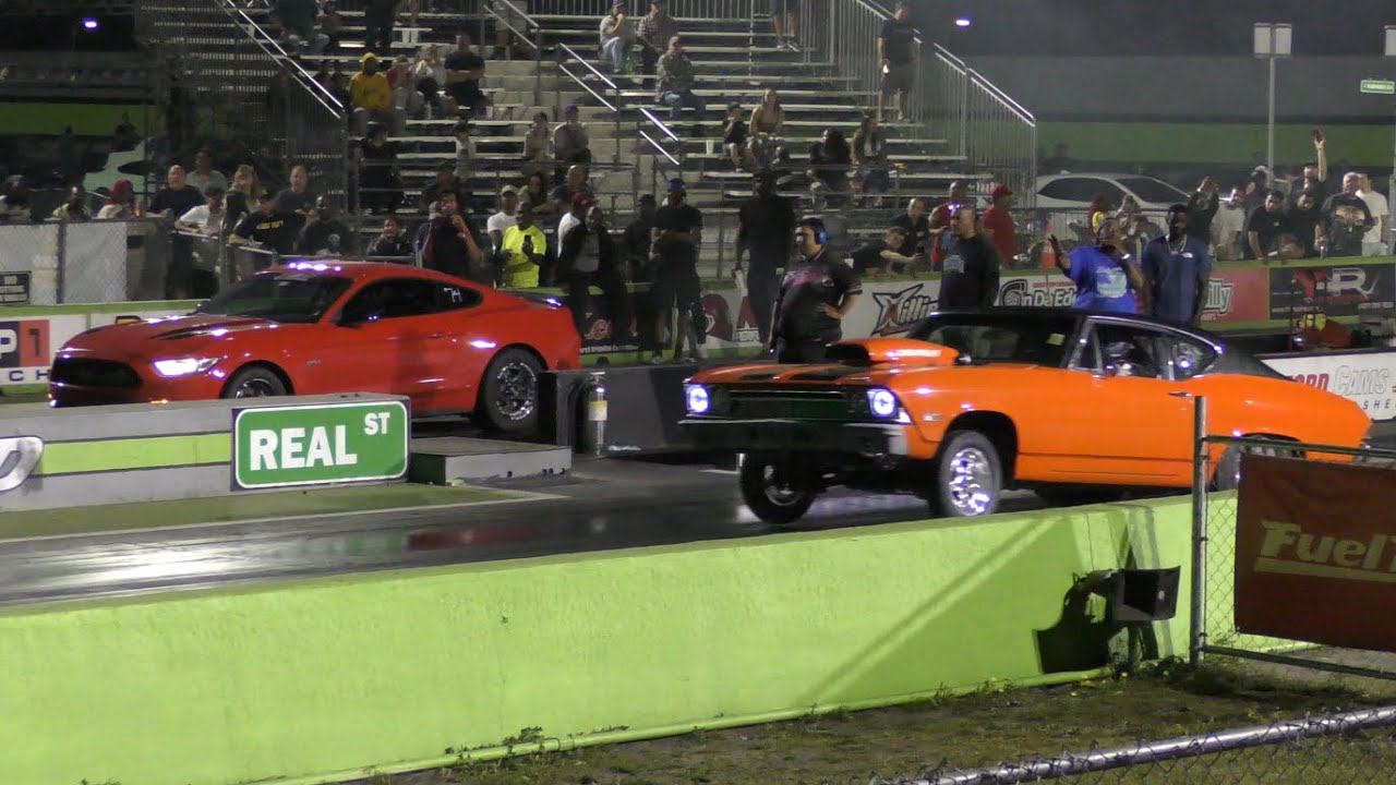 Old Chevy Chevelles Drag New Ford Mustangs, Someone Makes a Truly ...