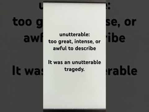 Unutterable: Do you know these 7 synonyms?