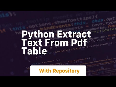 python extract text from pdf table