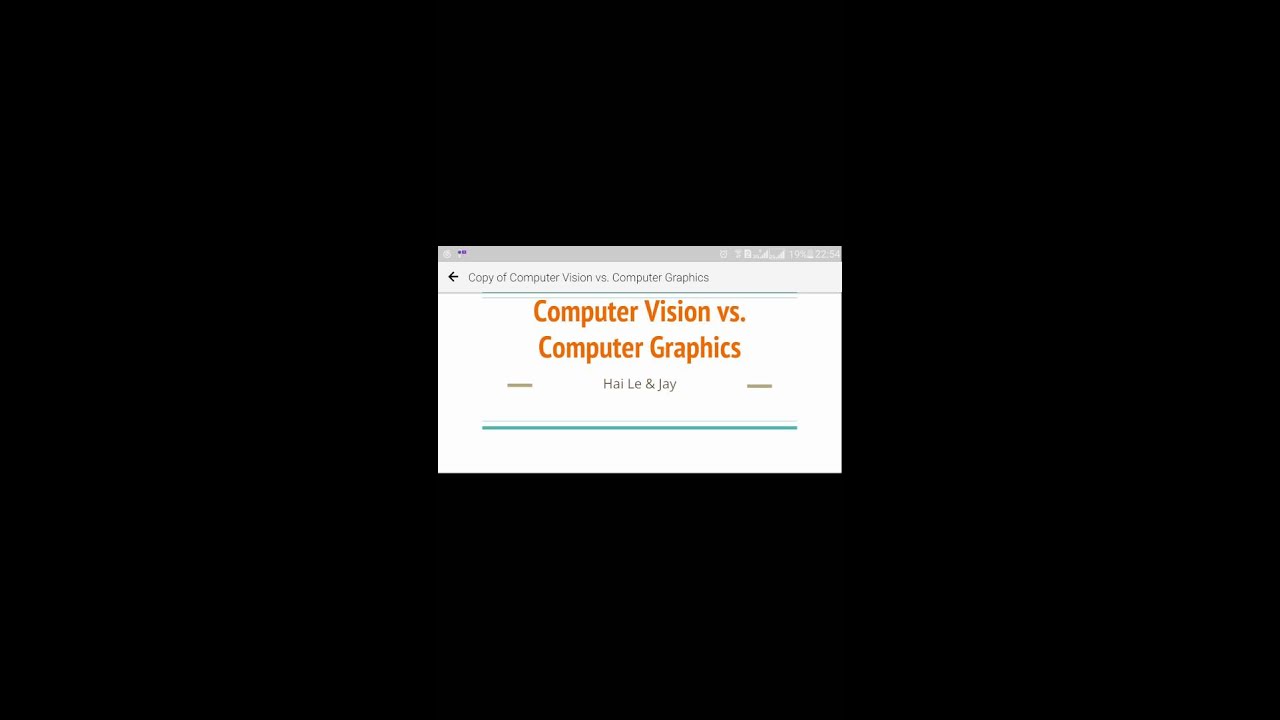 Computer Vision and Computer Graphics