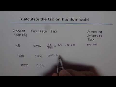 Find Sales Tax and Total Amount