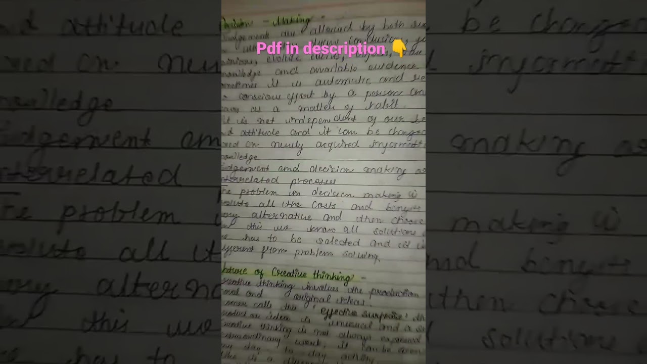 Class 11 Psychology Chapter 8 Thinking Notes with pdf