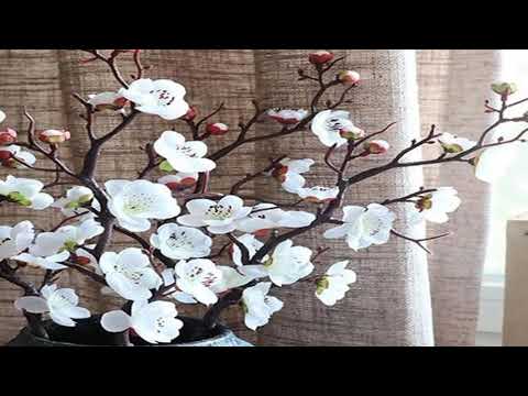 Cherry Blossom Branches Artificial Peach Flowers Long Stems Vase Arrangements for Wedding Party Home