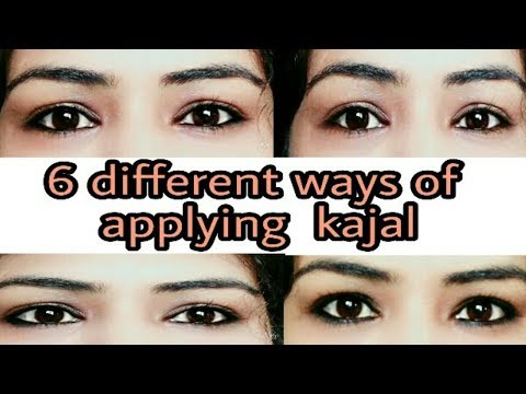 6 different ways of applying kajal| How to apply kajal | Different methods of applying kajal