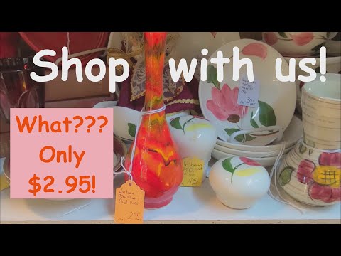 SHOP ALONG WITH US for Vintage Retro MCM at The Pink Squirrel January SALE + Haul + Scenic Drive!!