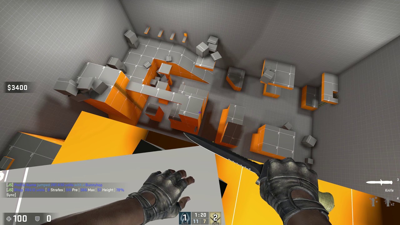 CS:GO HNS, cool surf on devblocks attempt