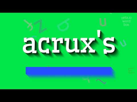 ACRUX'S - HOW TO PRONOUNCE IT? #acrux's