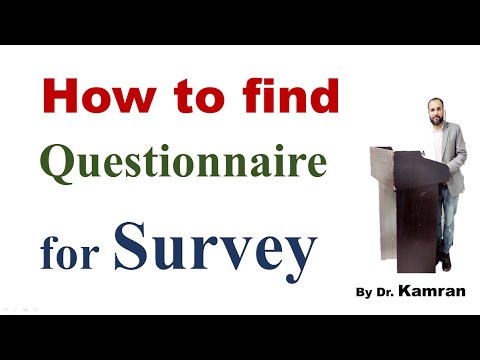 How to find questionnaire for a thesis or article