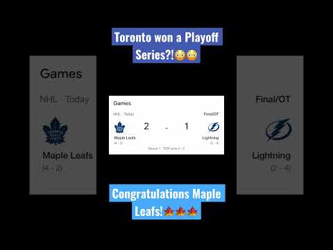 Toronto win Game 6 in overtime against Tampa Bay and win their first NHL Playoff series in 19 years!
