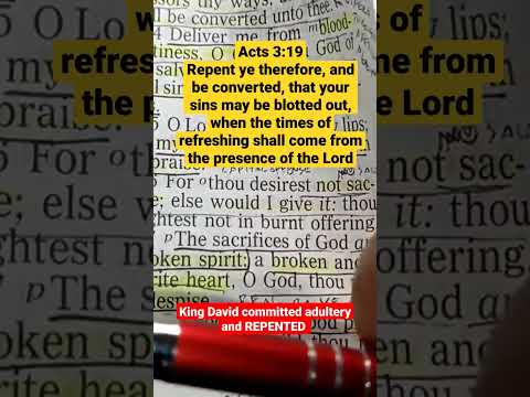GOD IS LOOKING FOR TRUE REPENTANCE-- A CONTRITE HEART