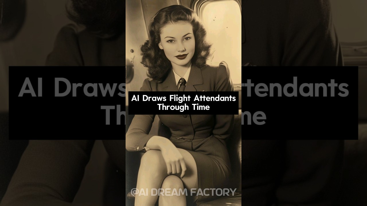 Ai Draws Flight Attendants Through Time