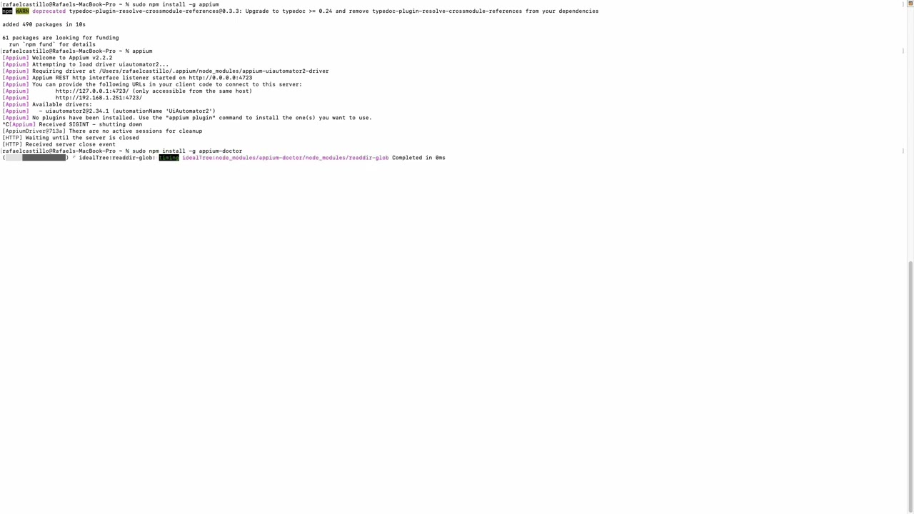 Step 1 mobile automation appium server setup