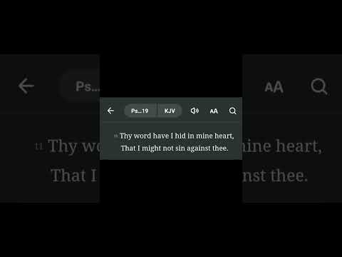 Psalm 119:11 | Jesus is LORD | KJV Audio