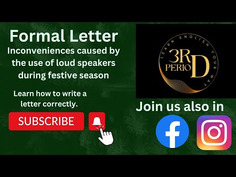 Formal Letter on ' Inconveniences of Loud Speakers' with Bengali meaning of words #school  #letter