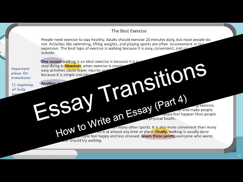 How to Write an Essay: Transitions (with Worksheet)