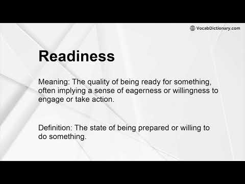 Readiness Meaning
