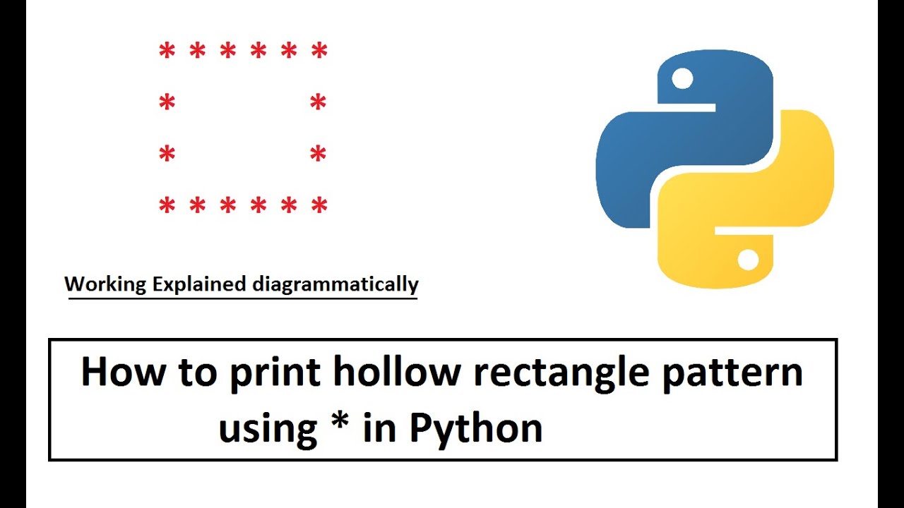 How to print hollow rectagle / square using * | Print hollow patterns in python