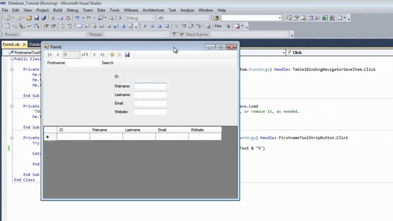 Search Button for Database in Visual basic 2010