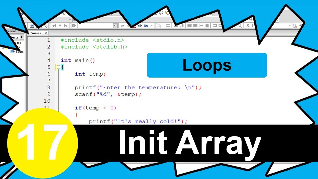C Tutorial #17 - For Loop Initialize Array