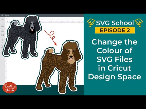 How to Recolour SVGs in Cricut Design Space 🐕 [SVG School Ep 2]