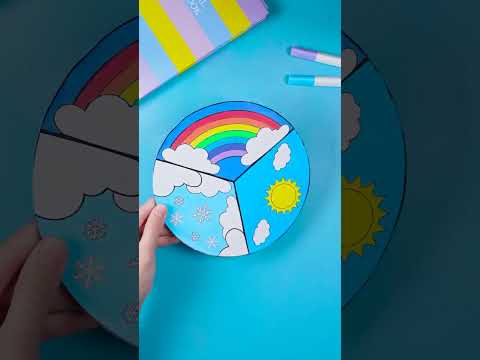 Spin & Explore Weather! 🌦️🌀 Let’s Make a Fun DIY Wheel for Your Little Ones! 👶#funlearning #easyart