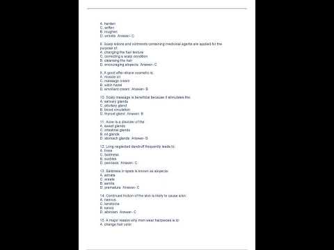 BARBER INSTRUCTOR PRACTICE EXAM 1 WITH 100% CORRECT ANSWERS
