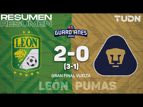 Resumen y goles | León 2(3)-(1)0 Pumas | Final Vuelta - Guard1anes 2020 Liga Mx | TUDN