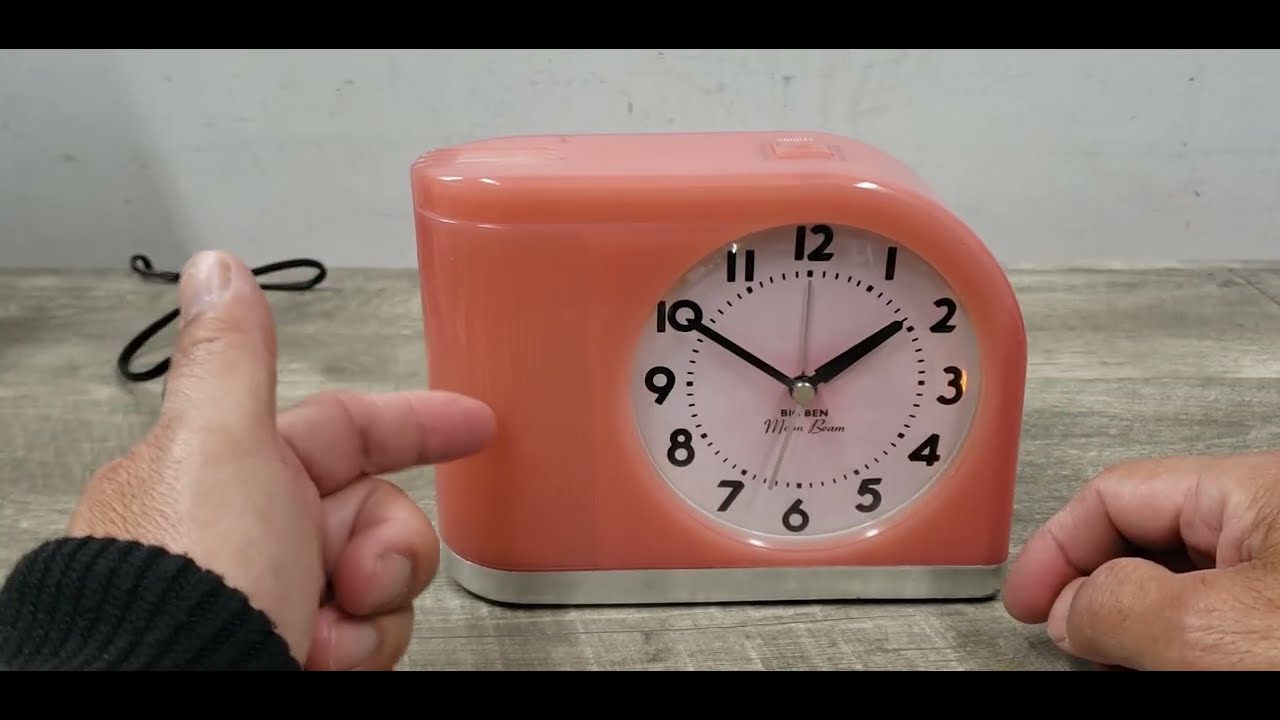 Vintage Pink Westclox Toastmaster Big Ben Moon Beam 43000 Alarm Clock